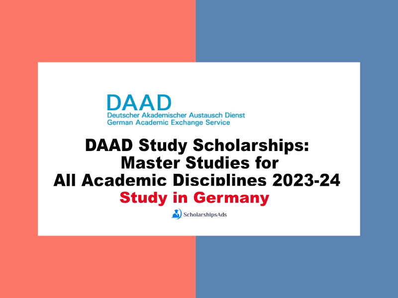 DAAD Study Scholarships: Master Studies for All Academic Disciplines 2023 DAAD Study Scholarships: Master Studies for All Academic Disciplines 2023